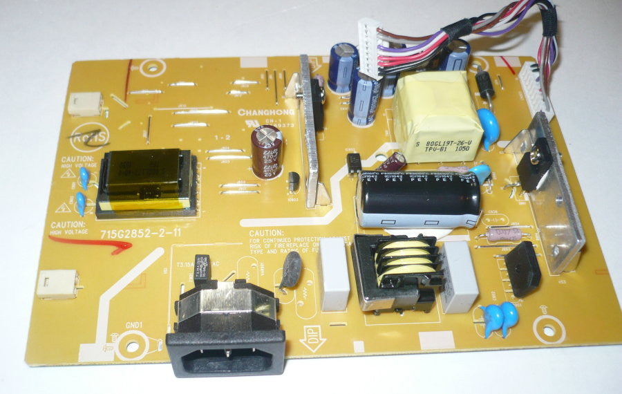 Replacement AOC 931SWL MONITOR POWER SUPPLY BOARD 715G2852-2-11 ...