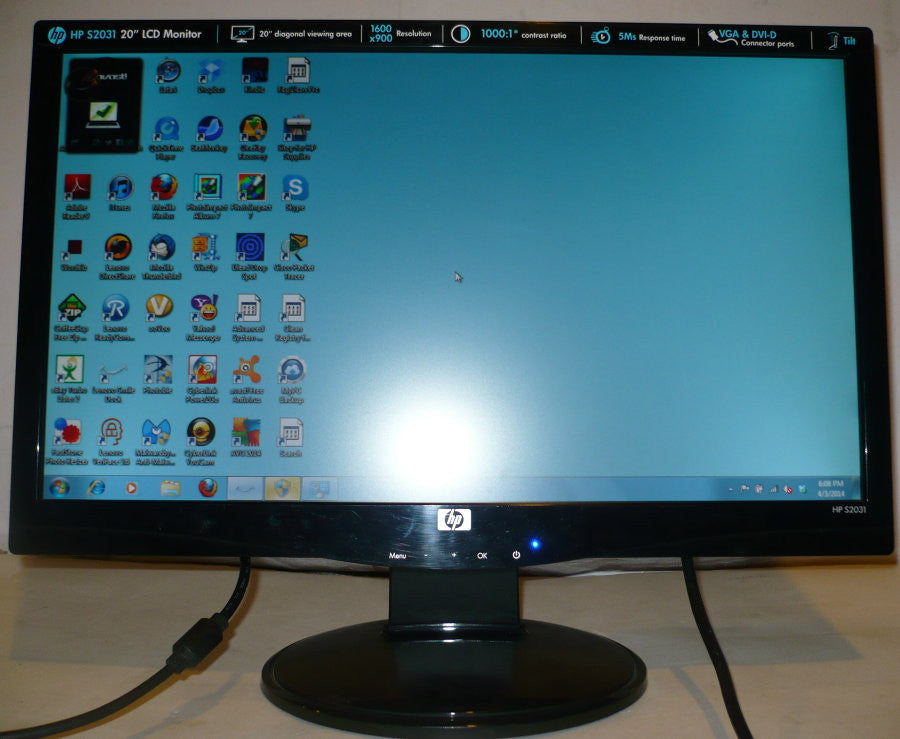 Used Monitor HP S2031 Black 20" Widescreen LCD Monitor (USED ...